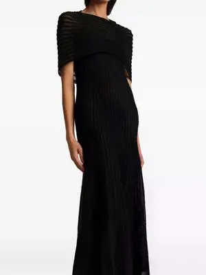 Khaite Thora Striped Dress - Black