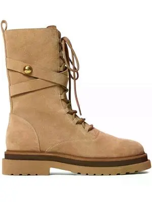 TWINSET Lace-up Strap Boots