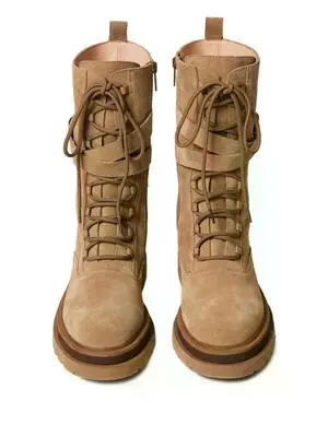 TWINSET Lace-up Strap Boots