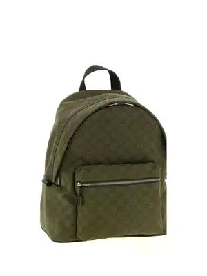Gucci Gg Canvas Backpack - Green