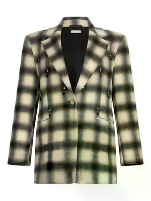 Liu Jo Chequered Single-breasted Jacket
