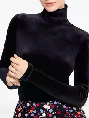 Elie Saab Velvet Long-sleeve Top