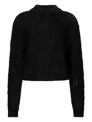 Liu Jo Openwork Embossed Wool Jumper