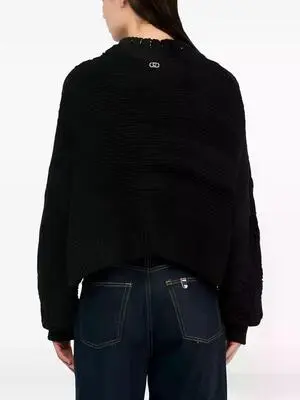Liu Jo Openwork Embossed Wool Jumper
