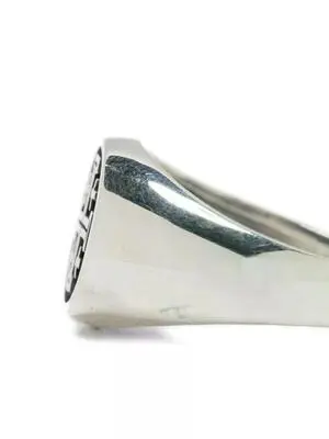 OBSIDIAN Cross-motif Signet Ring