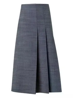 Akris Pleated A-line Skirt