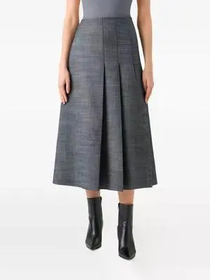 Akris Pleated A-line Skirt