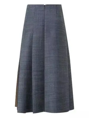 Akris Pleated A-line Skirt
