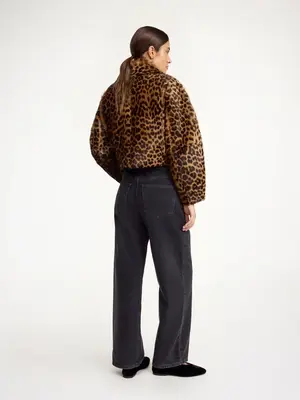 BY MALENE BIRGER Rowani Shearling Calf Jacket - Leopard