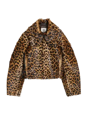 BY MALENE BIRGER Rowani Shearling Calf Jacket - Leopard