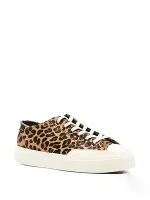 Superga Leopard Print Fur Pumps