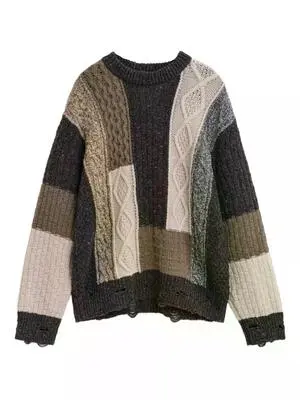 Gant Patchwork Cable-knit Sweater