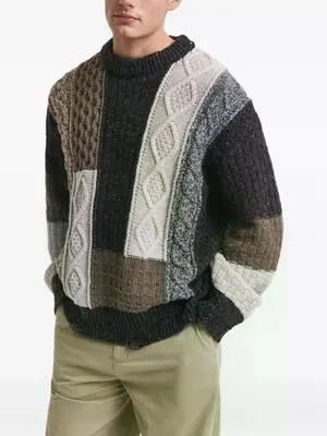 Gant Patchwork Cable-knit Sweater