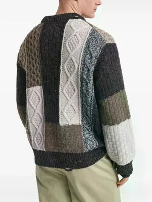 Gant Patchwork Cable-knit Sweater