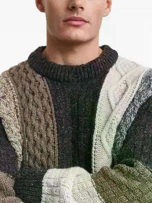 Gant Patchwork Cable-knit Sweater