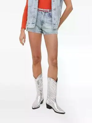 Miss Sixty Mushroom-embellished Denim Shorts - Blue