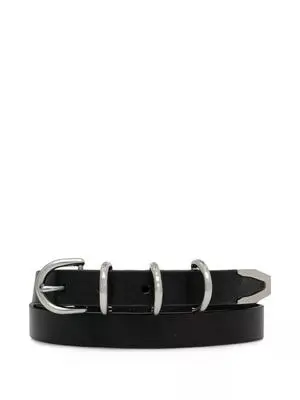 Rag & Bone Leather Triple-ring Belt - Black