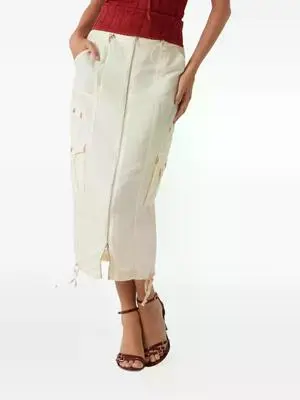 Guess Cargo Skirt With Zip-front