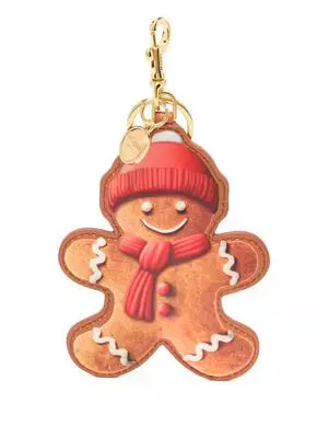 Moschino Gingerbread-print Keyring - Brown