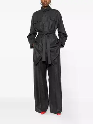Eric Bompard Ribbed Straight Trousers