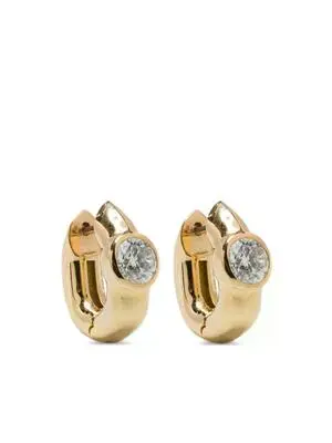 UNIFORM OBJECT 18k Yellow Diamond Hoop Earrings - Gold