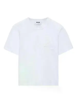 MSGM Logo-embroidered T-shirt