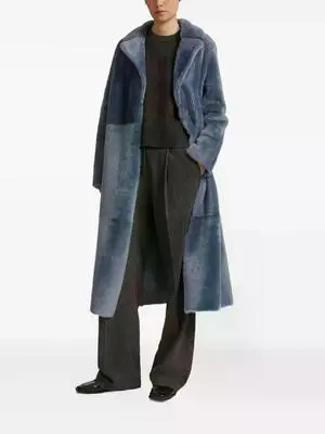 YVES SALOMON Belted Shearling Coat