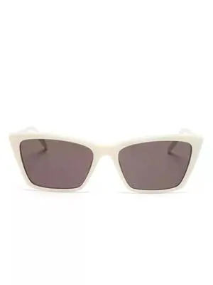 Saint Laurent Rectangle-frame Sunglasses - Neutrals