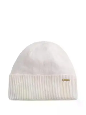 Woolrich Ribbed Cashmere Beanie - White