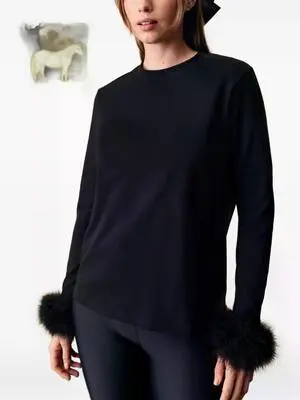 Sleeper Feather-cuffs Jersey T-shirt