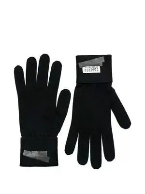MAISON MARGIELA Numbers-motif Gloves - Black