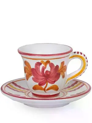 CABANA Blossom Espresso Cup And Saucer - White