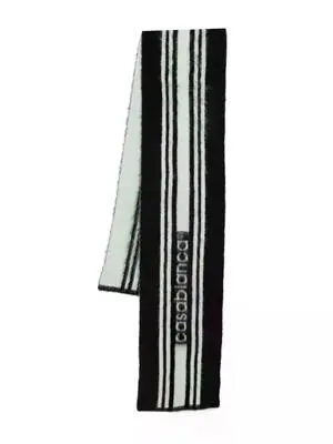 Casablanca Striped-pattern Scarf - Black