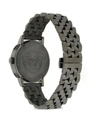 Versace Greca-pattern 40mm Bracelet Watch - Grey
