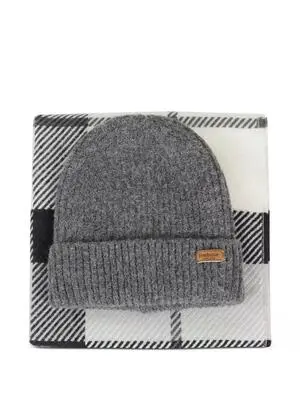 Barbour Knitted Beanie And Scarf Set - Grey