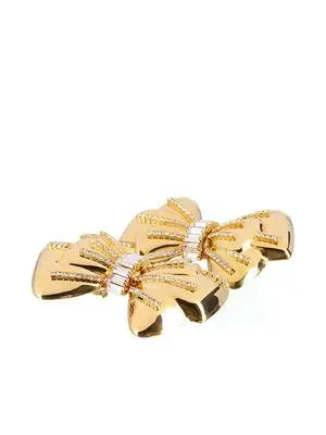 Alessandra Rich Bow Crystal Earrings