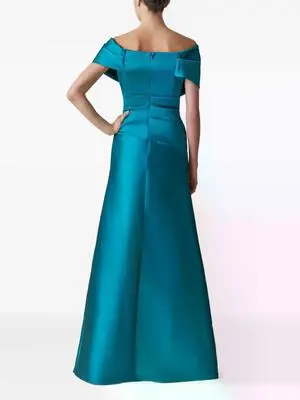 Rickie Freeman For Teri Jon Off-shoulder Maxi Evening Dress