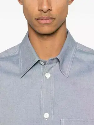Thom Browne Woven Flannel 4-bar Oversized Shirt