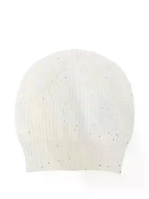 Antonelli Firenze Sequin Embellished Beanie - White