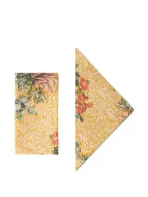 CABANA Peonia Linen Napkins - Yellow