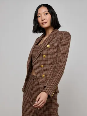 L'Agence Bethany Houndstooth Blazer