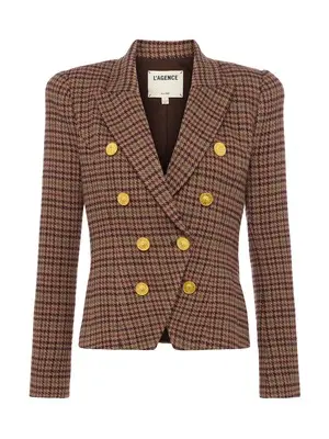 L'Agence Bethany Houndstooth Blazer
