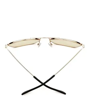 CADDIS Hooper Reading Glasses, 57 Mm - Polished Gold - Yellow