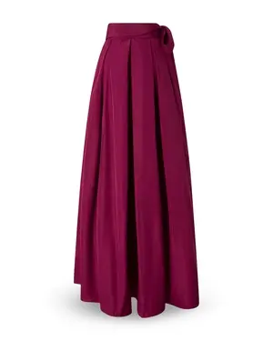 Pinko Cavallina Taffeta Skirt - Beetroot