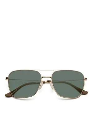 CADDIS Hooper Polarized Sunglasses 57 Mm - Polished Gold Polarized Gray-green