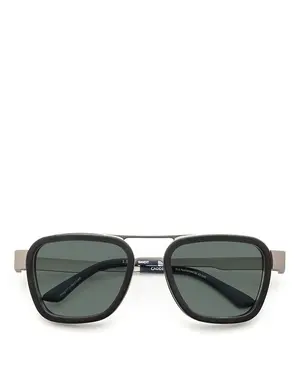 CADDIS Bandit 52 Mm Sunglasses - Gunmetal Black Polarized Gray-green