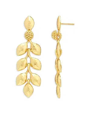 CAPUCINE DE WULF Golden Laurel Dangle Earrings
