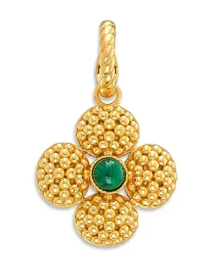 CAPUCINE DE WULF Malachite And Clover Pendant