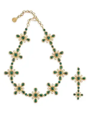 CAPUCINE DE WULF Monique Malachite Gem Convertible Necklace