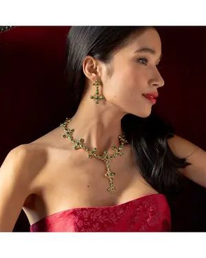 CAPUCINE DE WULF Monique Malachite Gem Convertible Necklace